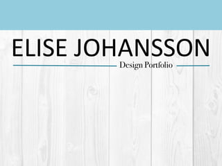 Elise johansson Portfolio | PDF | Books and Literature