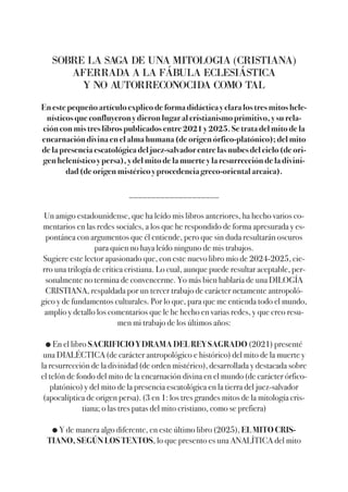 Eliseo Ferrer / La forma en que el triple mito cristiano aparece ...