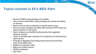 Eli’s mds alert | PPT