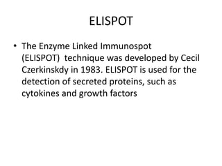 ELISA Vs ELISPOT - Principle, Procedure, Advantages | PPTX
