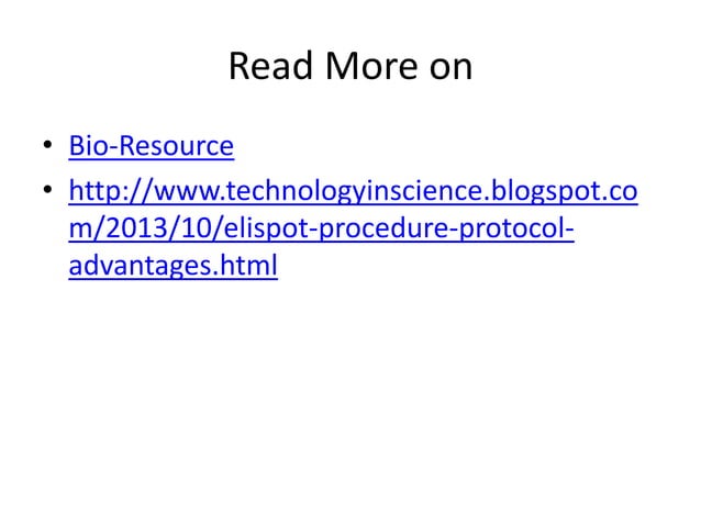 ELISA Vs ELISPOT - Principle, Procedure, Advantages | PPTX
