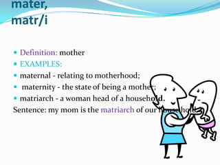 Elisssa lepoire root words | PPTX
