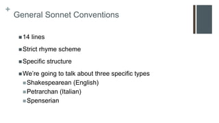 Elit 17 class 4 n the sonnet sign up sheet! | PPTX