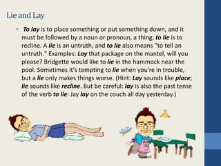 Elit 48 c class 9 post qhq lie vs lay | PPT