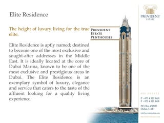 Elite residence, Dubai Marina Presentation | PPT