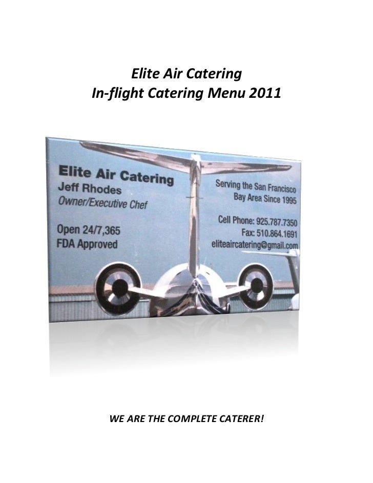 San Francisco Aircraft Catering - Elite Air Catering Menu with Pictur…