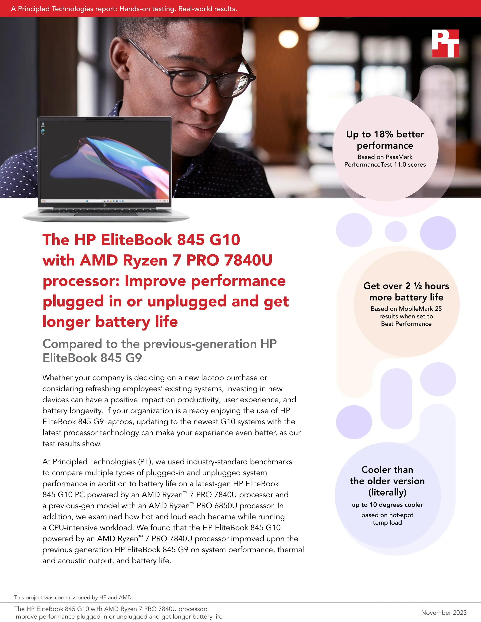 The HP EliteBook 845 G10 with AMD Ryzen 7 PRO 7840U processor: Improve ...