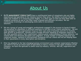 Elite Management Consultant | PPT