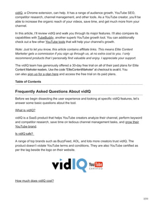 vidIQ Review: Is vidIQ Worth It? | PDF