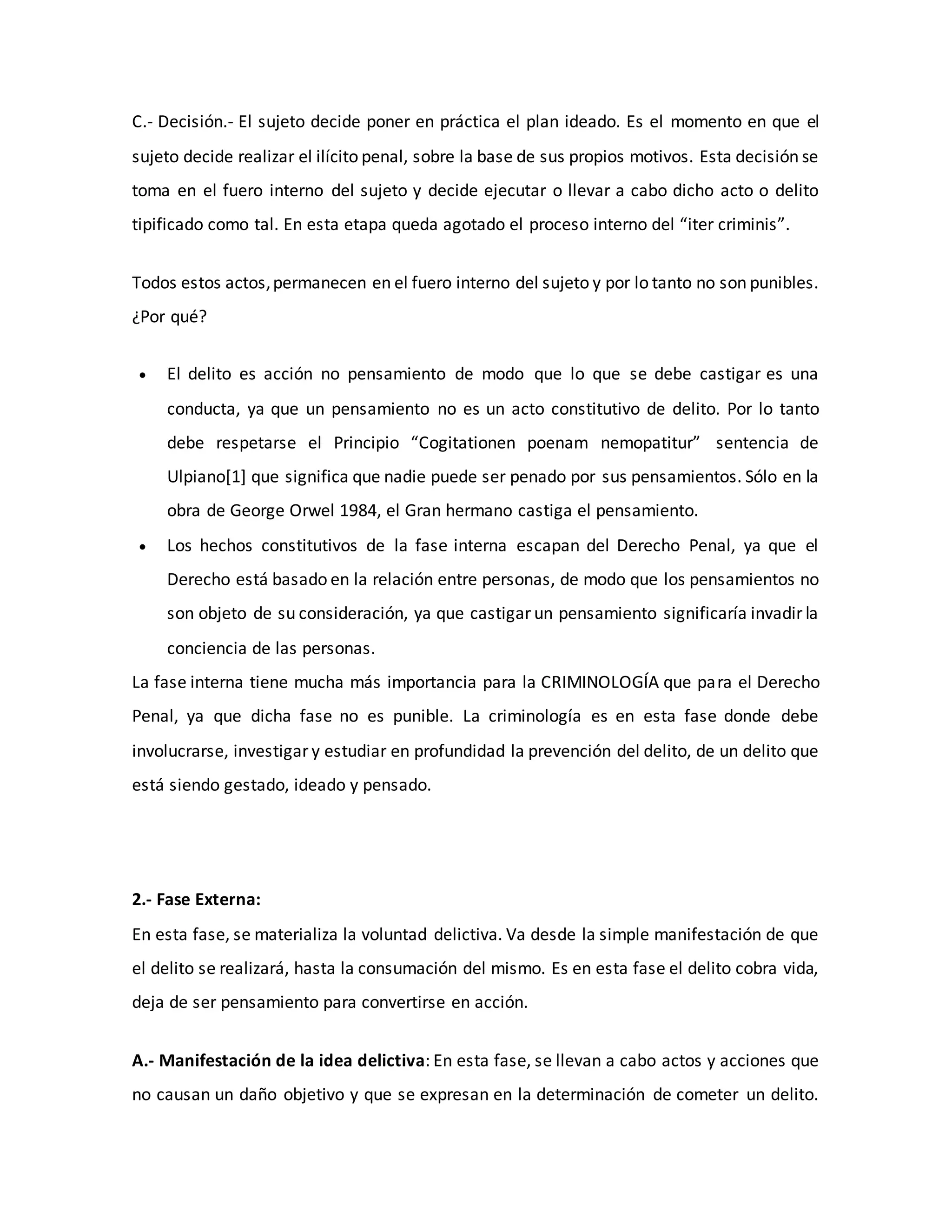 El iter criminis | DOCX