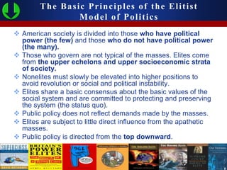 Elit, pluralism and polyarchy | PPTX