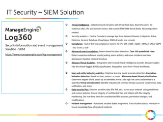 Elitser Offerings for the Manage Engine with all the offering | PPTX