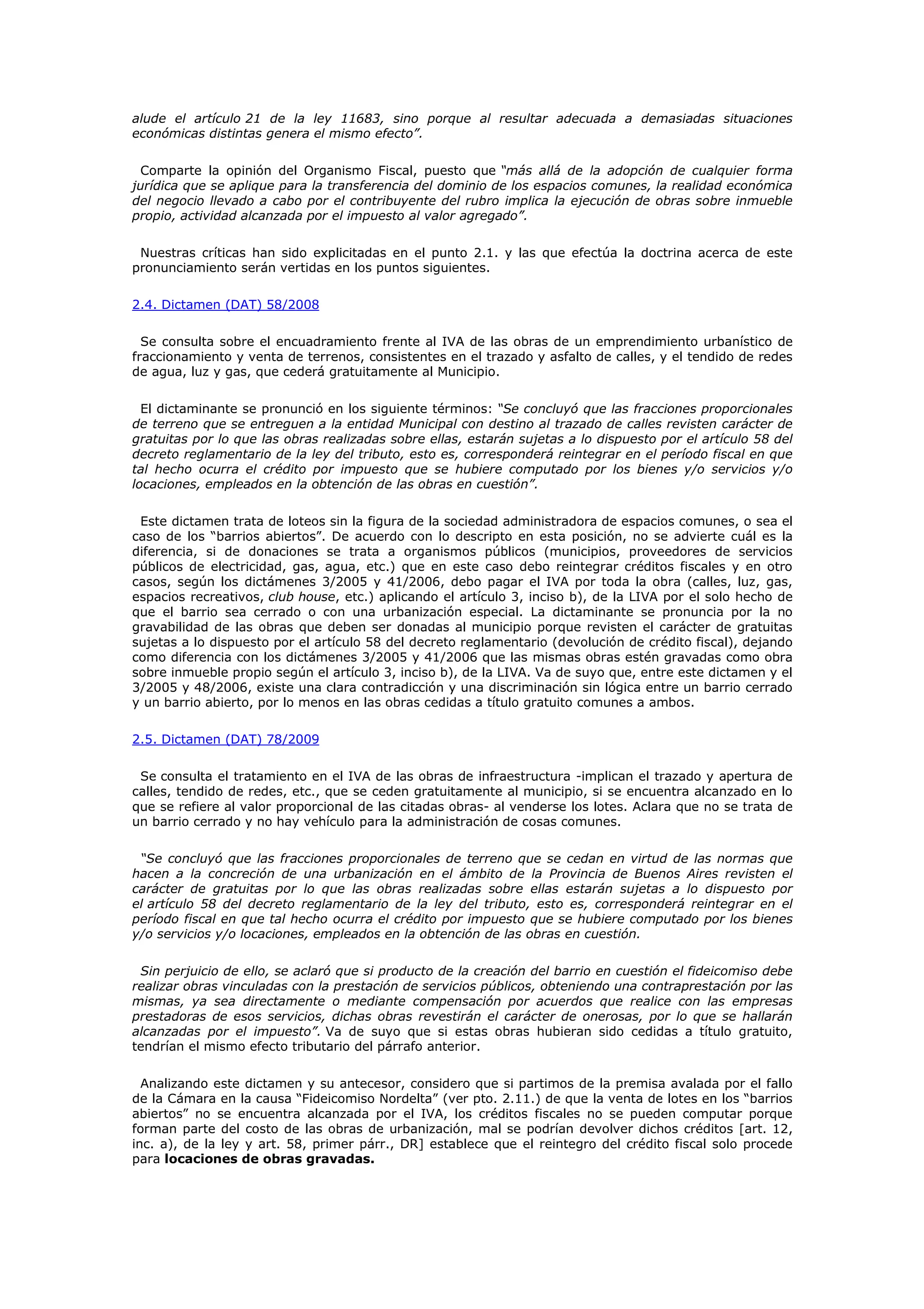 El iva en loteos de barrios privados | PDF