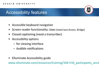 Elluminate training introduction | PPT