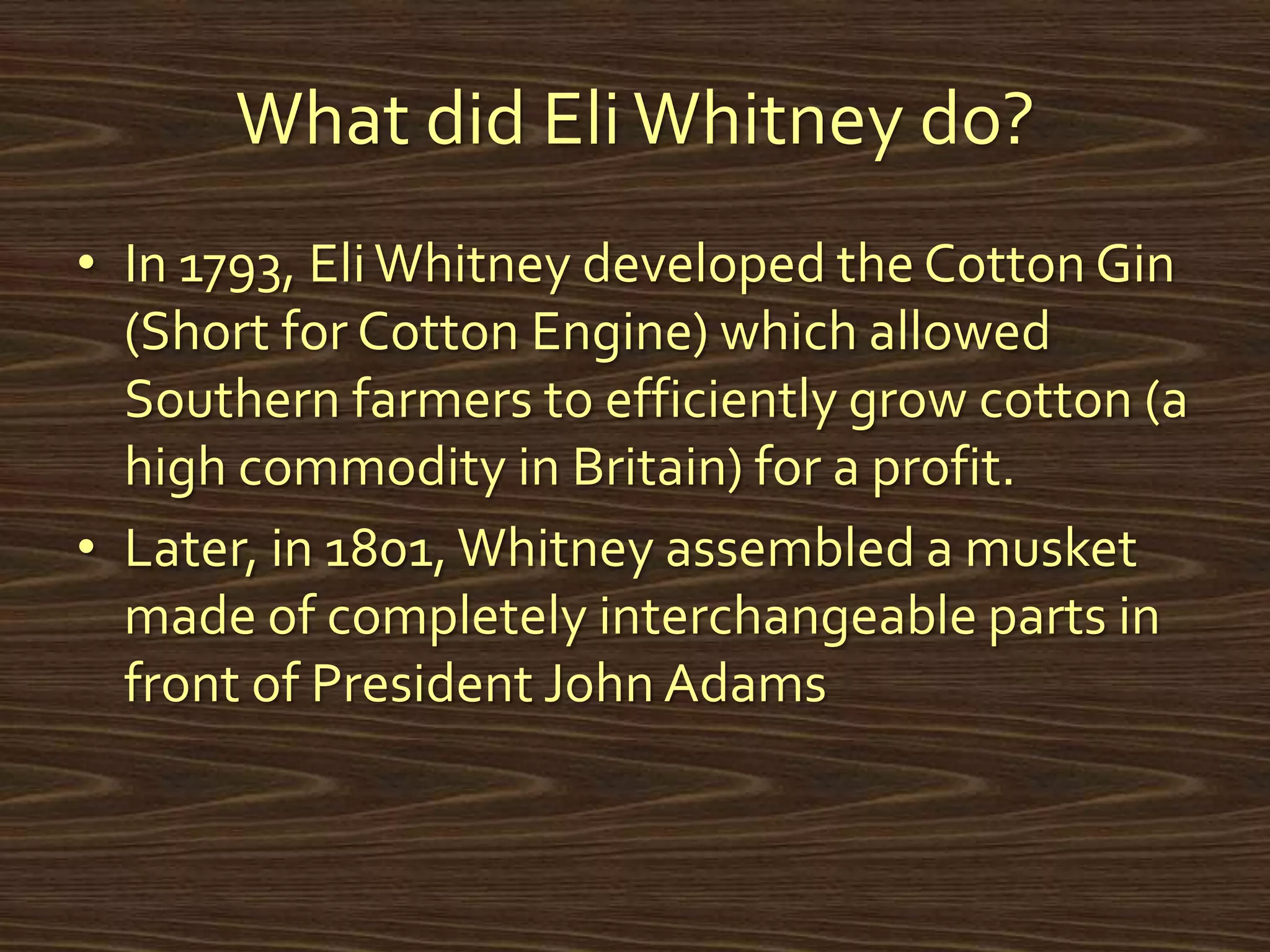 Eli whitney | PPT
