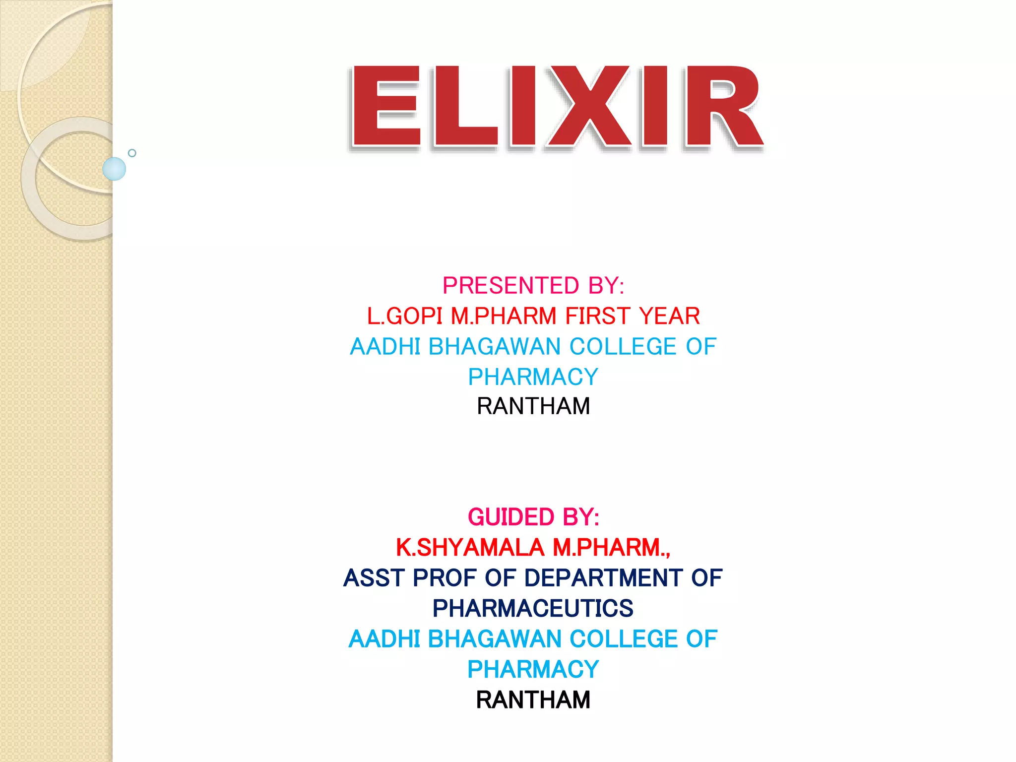 Elixir | PPTX