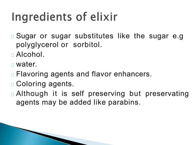 Elixir.pptx | Pharmaceutical Drugs | Medical Health