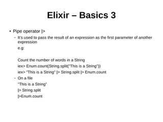 Elixir basics | PPT