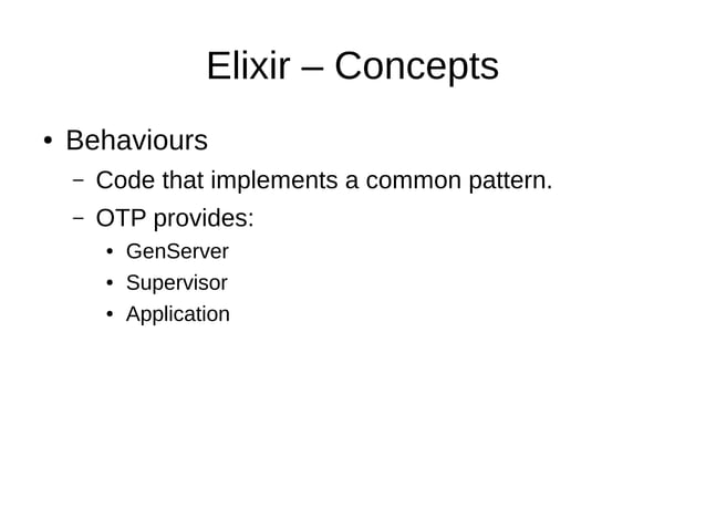 Elixir otp-basics | PPT