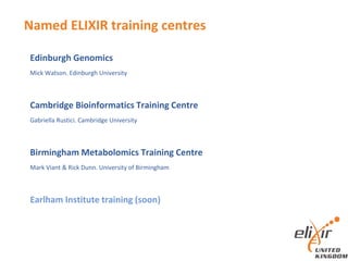 ELIXIR and ELIXIR-UK training activities | PPTX | Computing | Technology & Computing