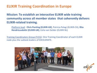 ELIXIR and ELIXIR-UK training activities | PPTX | Computing ...