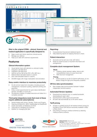 Elixir brochure - Practice Management software | PDF