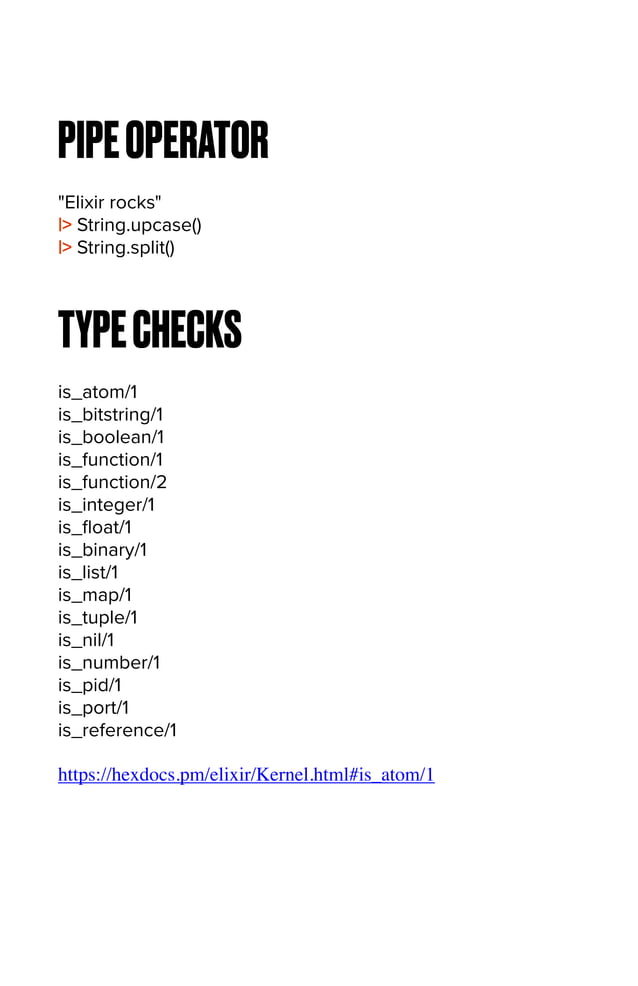 Elixir Cheatsheet Pdf
