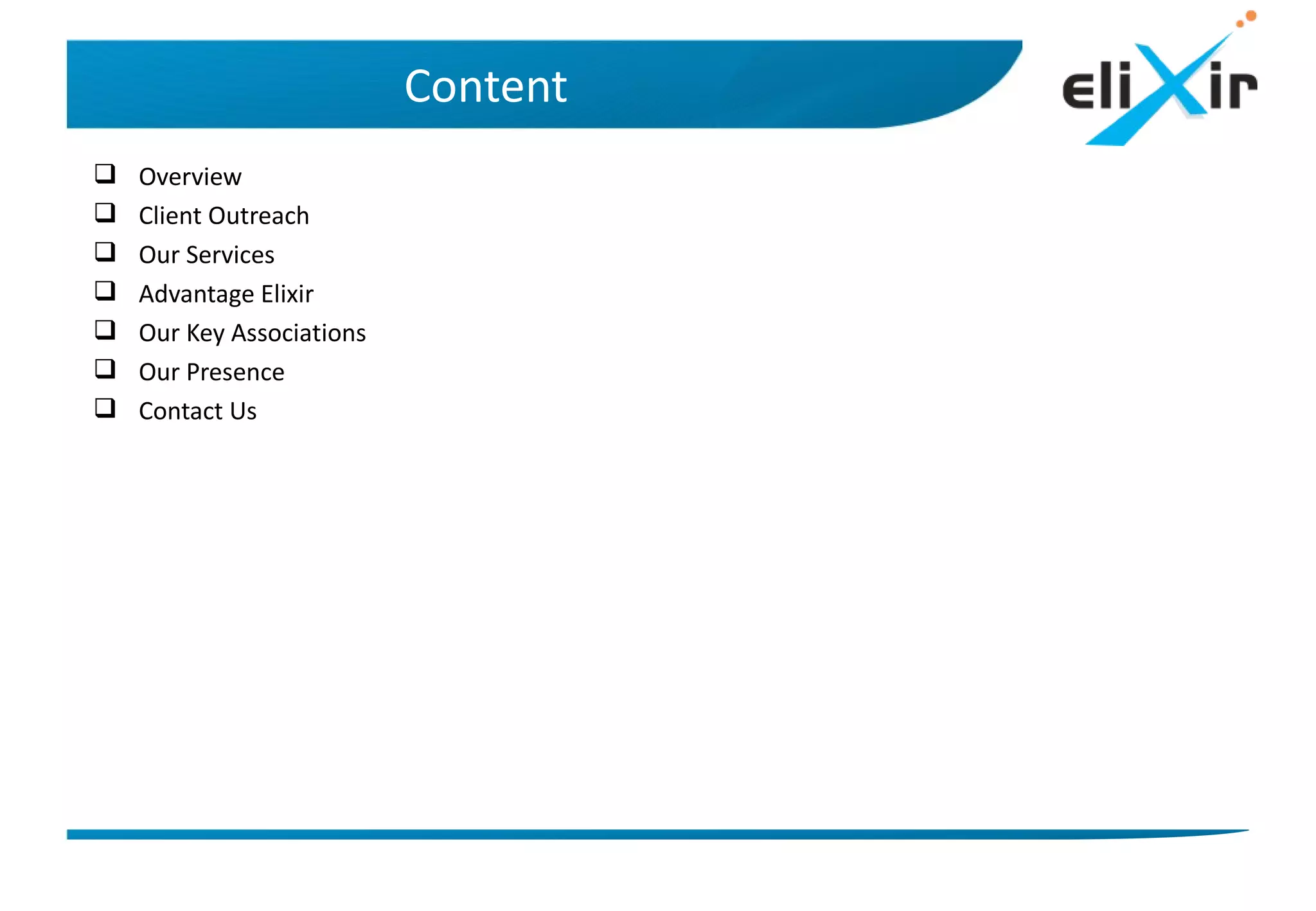 Elixir Consulting Profile | PPT