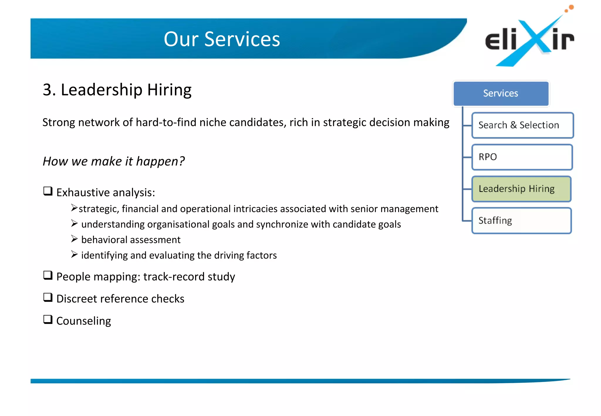 Elixir Consulting Profile | PPT