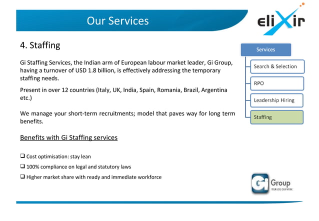 Elixir Consulting Profile | PPT