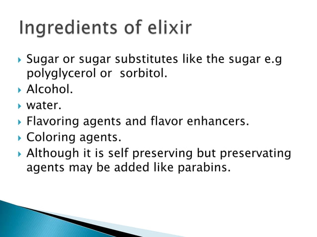 Elixirs | PPTX