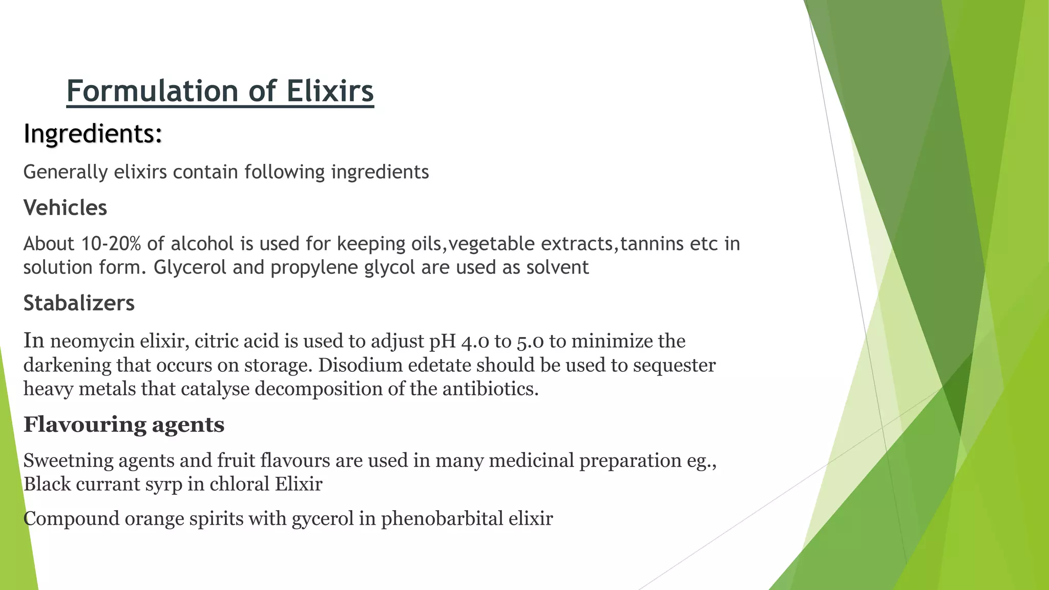 Pharmaceutical Elixirs | PPTX