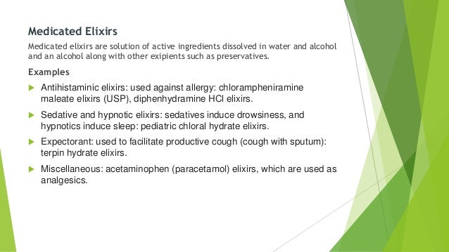 Pharmaceutical Elixirs