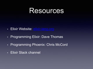 Introduction to Elixir | PPTX | Programming Languages | Computing