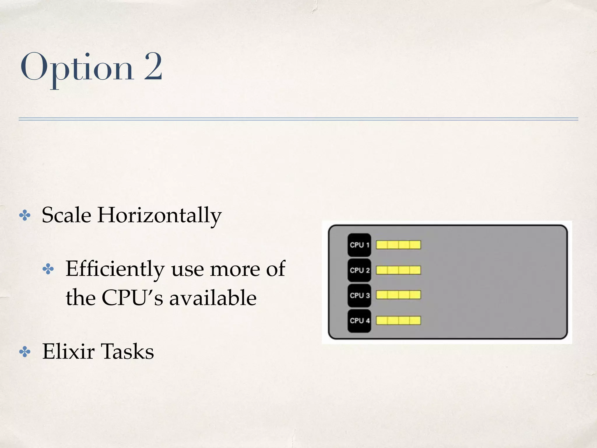 Increasing performance with Elixir Tasks | PPT