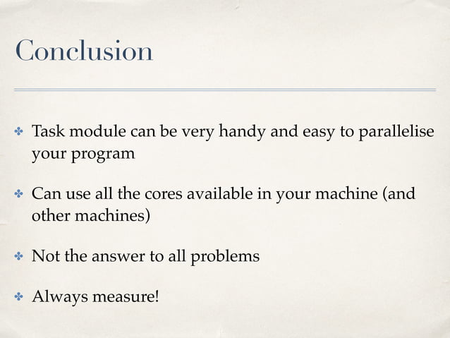 Increasing performance with Elixir Tasks | PPT