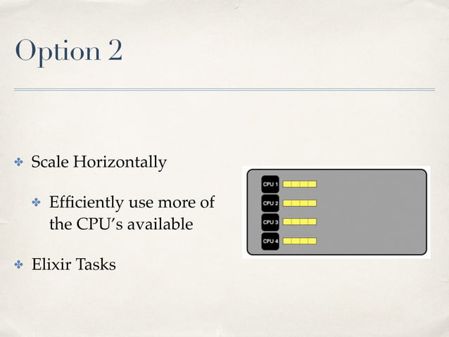 Increasing performance with Elixir Tasks | PPT