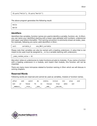 Elixir tutorial | PDF