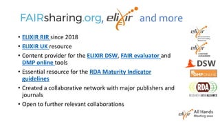 FAIRsharing: more than a registry | PPT