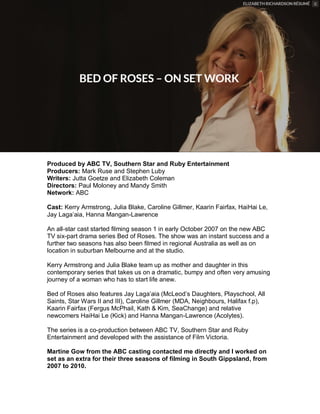 Elizabeth Richardsons Acting CV | PDF