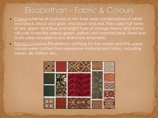 Elizabethan Fashion History | PPTX
