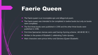 Major poets of Elizabethan era | PPTX