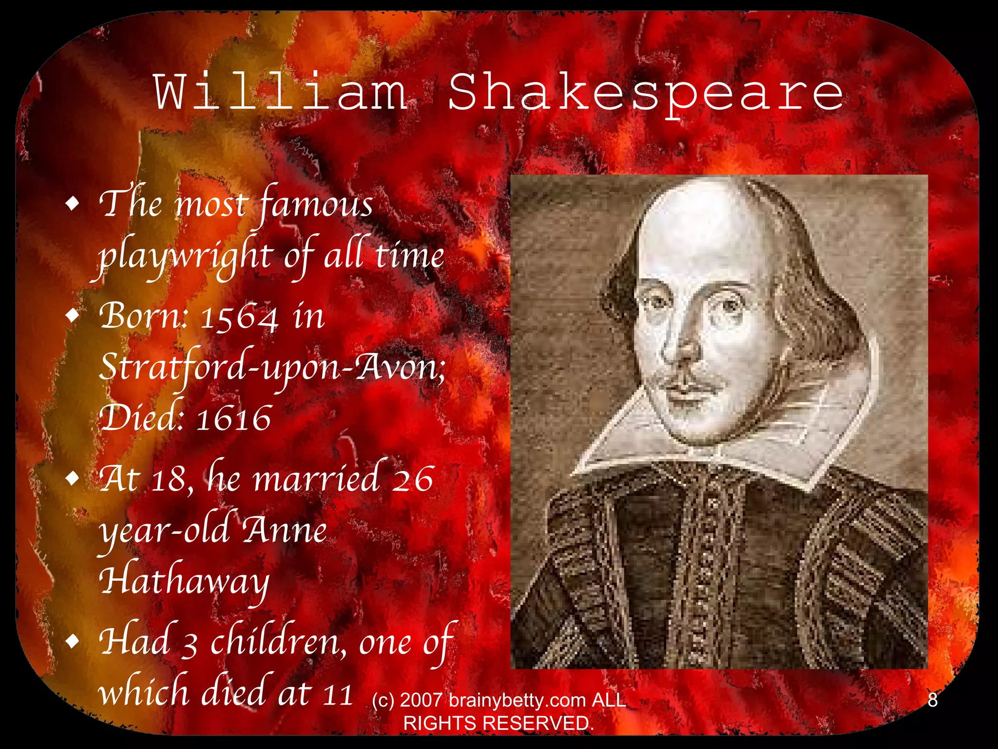 Elizabethan Era/Shakespeare/Romeo + Juliet | PPT