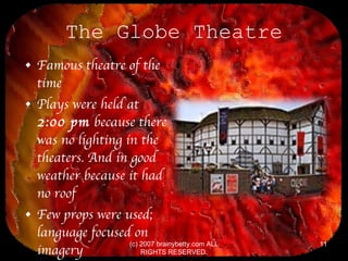 Elizabethan Era/Shakespeare/Romeo + Juliet | PPT