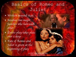 Elizabethan Era/Shakespeare/Romeo + Juliet | PPT