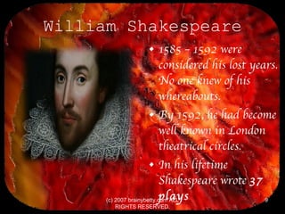 Elizabethan Era/Shakespeare/Romeo + Juliet | PPT