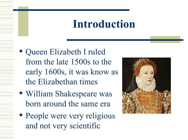 Elizabethan Times Overview | PPT
