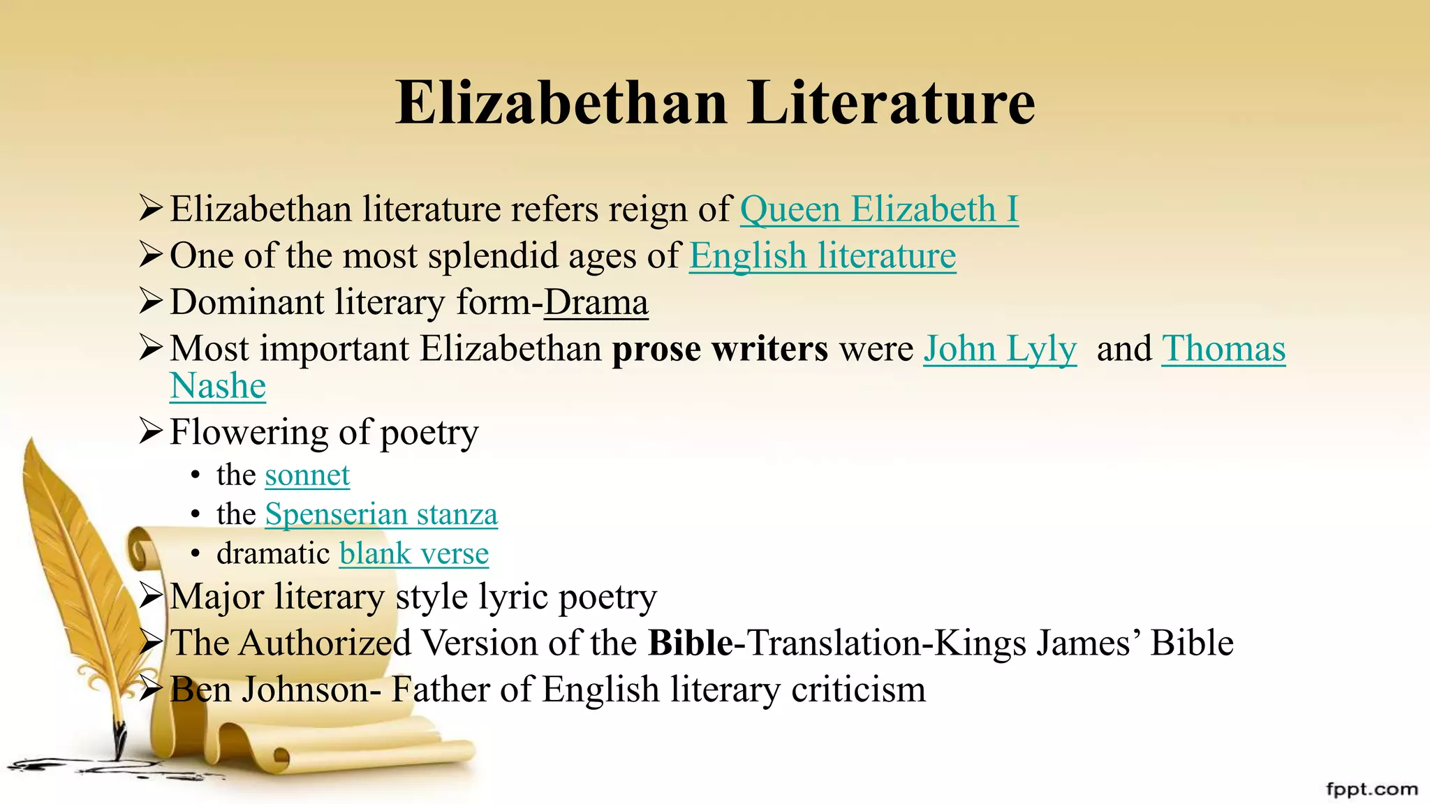 Elizabethan era | PPTX