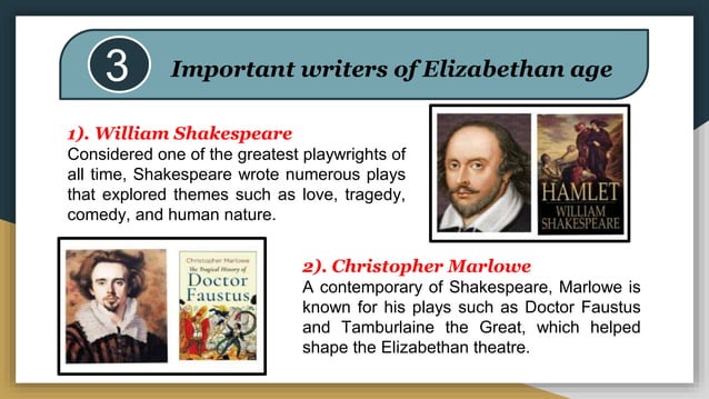 Elizabethan era and some important writers. | PPTX