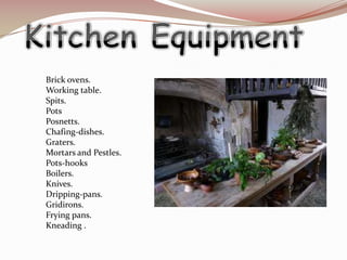 Elizabethan food comida en la epoca isabelina | PPTX